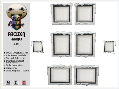 Second Life Marketplace - [PR] Frozen Frames - Black (Boxed)